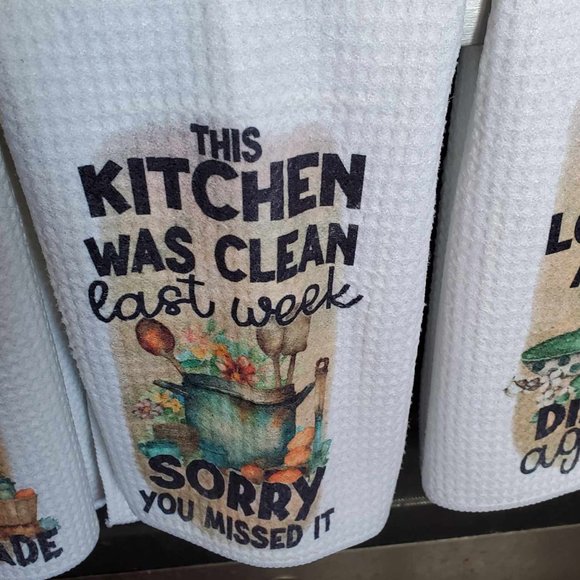 Hand Crafted | Kitchen | Set Of 3 Sarcastic Funny Kitchen Towels | Poshmark